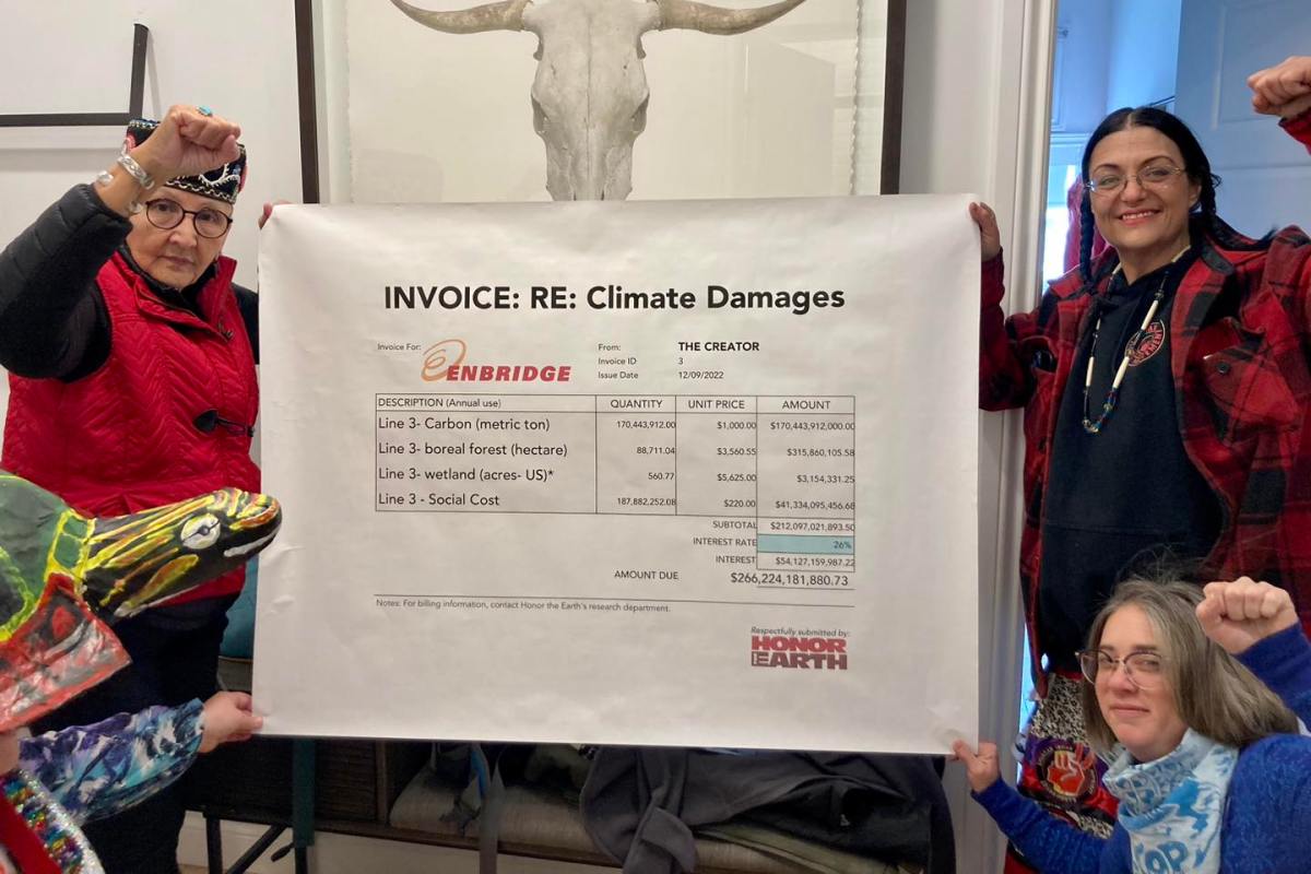 | Great Lake Water Protectors representing at COP 15; Deliver invoice ...